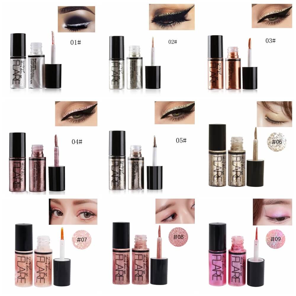 Flare Shining 10 pcs Eyes Glitter Liquid Eyeliner/Eyeshadow Set – Anonnas